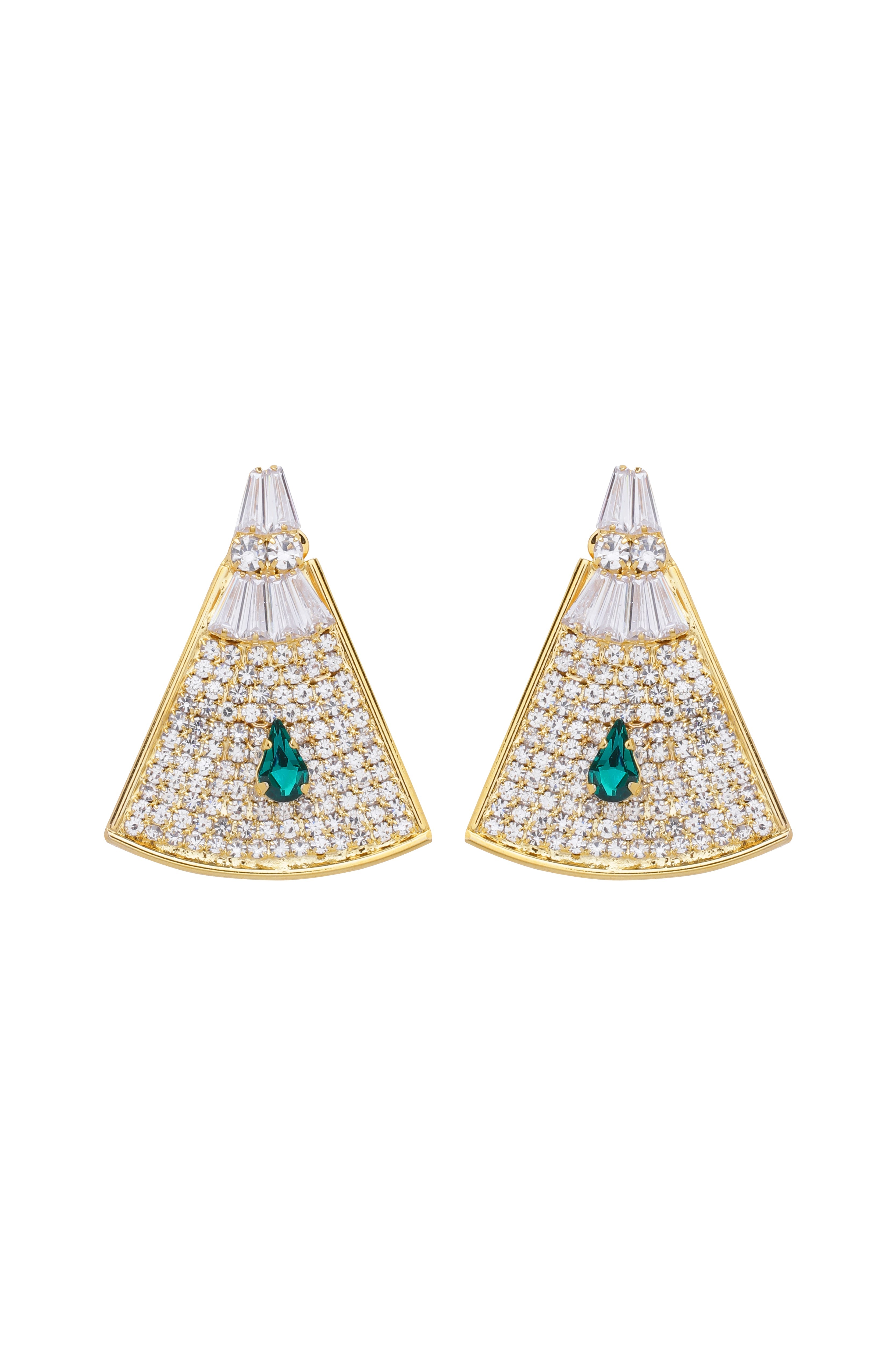 Crystal Ear Armor Gold Earrings – RAISA VANESSA