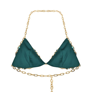 Gold Chain Crystal Embelished Bra – RAISA VANESSA INT