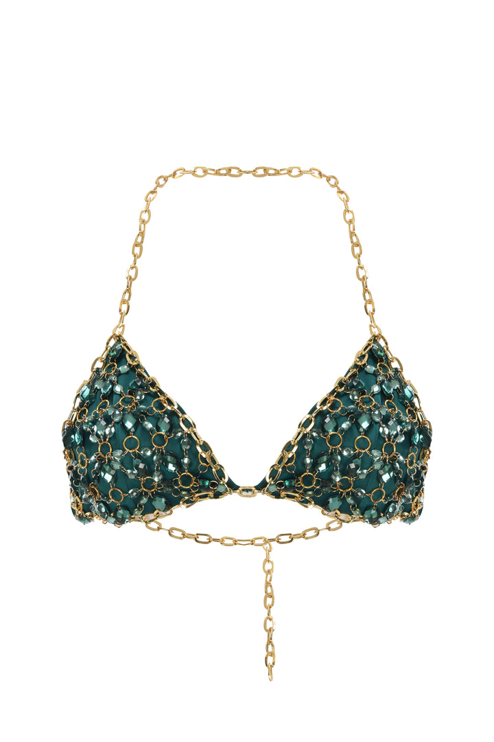 Gold Chain Crystal Embelished Bra – RAISA VANESSA INT
