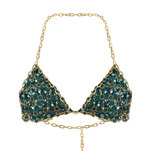 Gold Chain Crystal Embelished Bra – RAISA VANESSA INT