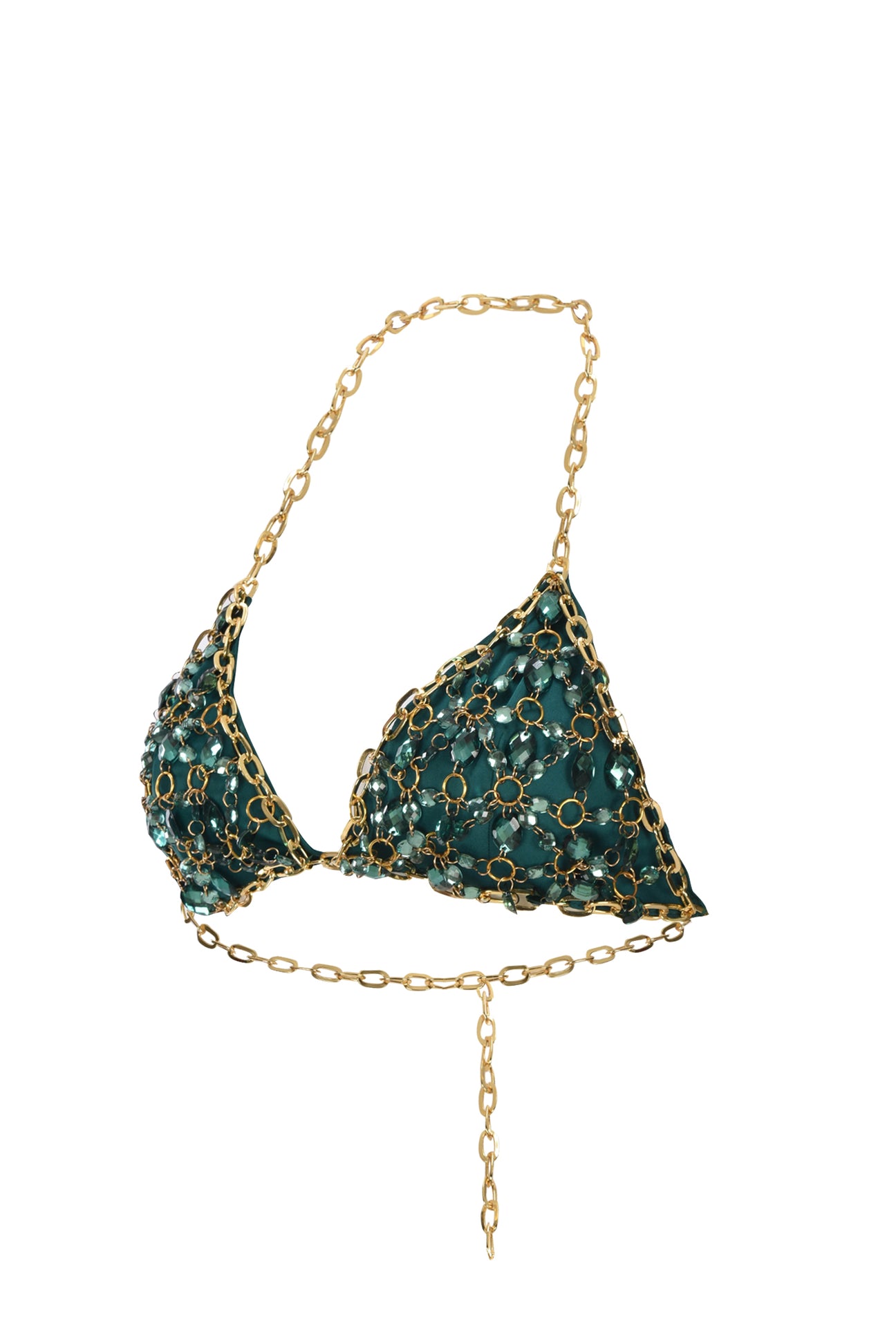 Gold Chain Crystal Embelished Bra – RAISA VANESSA INT